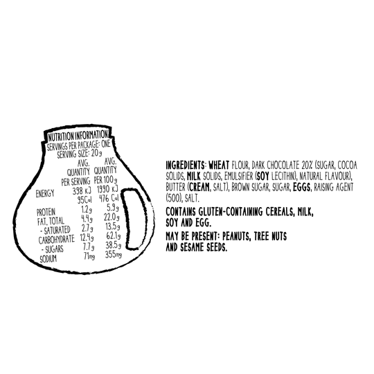 Full Carton (240 units) - Original Chocolate Chunk Fun Size (20g) Indi ...