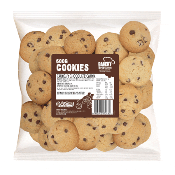 600g Crunchy Chocolate Chunk Fun Size Cookies - Bakery Imperfections ...