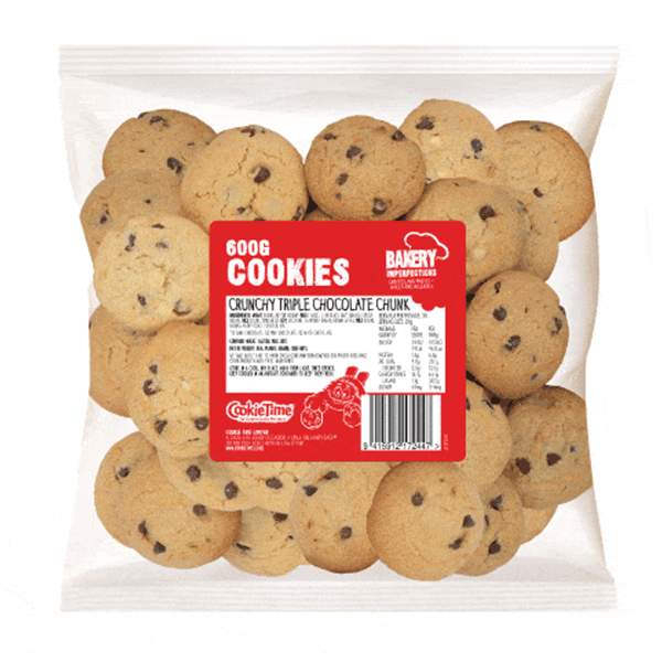 600g Crunchy Triple Chocolate Chunk Fun Size Cookies - Bakery Imperfec ...