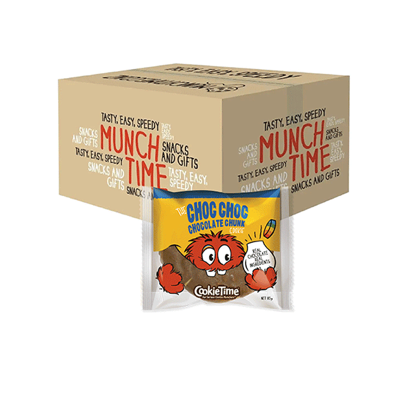 Full Carton (120 units) - Choc Choc Chocolate Chunk 85g Cookies – Munchtime