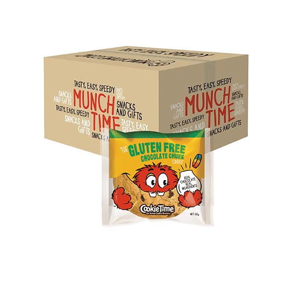 Full Carton (126 units) - Gluten Free Chocolate Chunk 60g Cookies ...