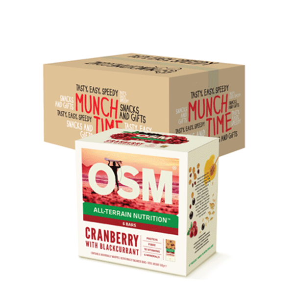 Full Carton (12 units) - OSM Cranberry and Blackcurrant 6 Bar Boxes ...