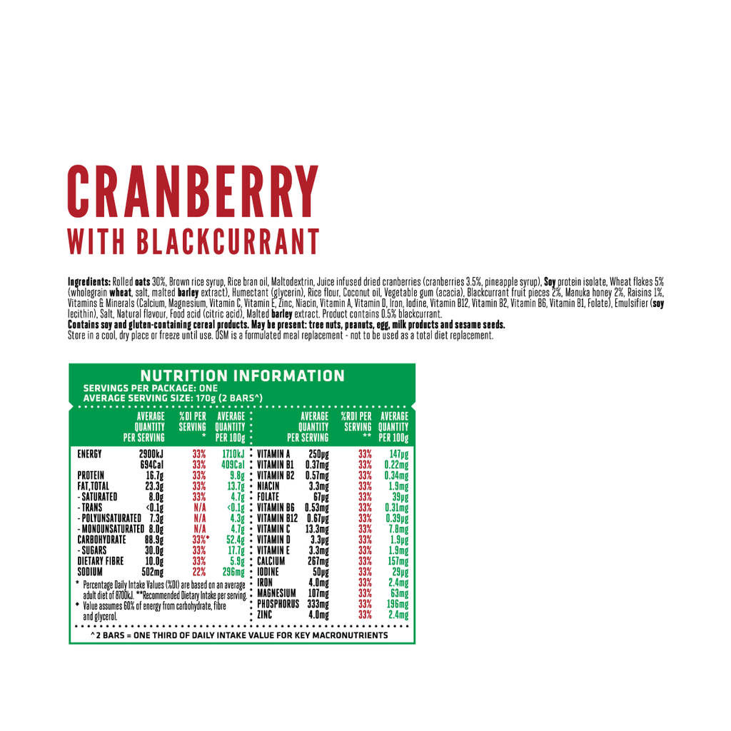 Full Carton (36 units) - OSM Cranberry and Blackcurrant Twin Packs ...