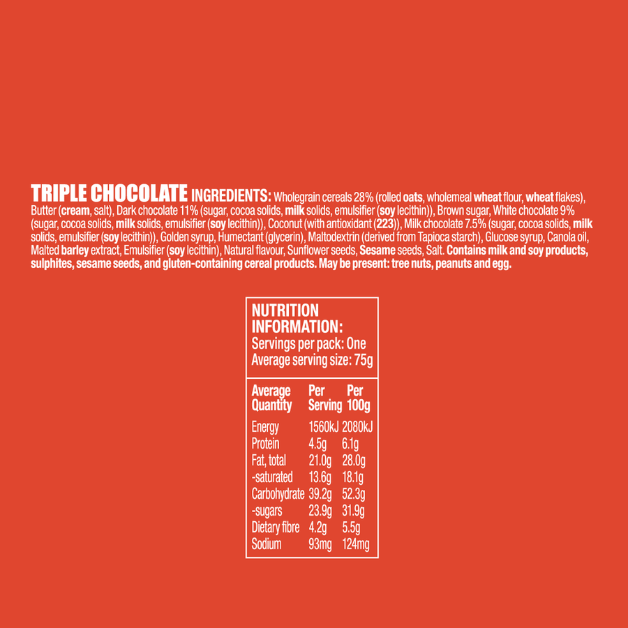 Full Carton (110 units) - Triple Chocolate Bumper 75g Bars – Munchtime