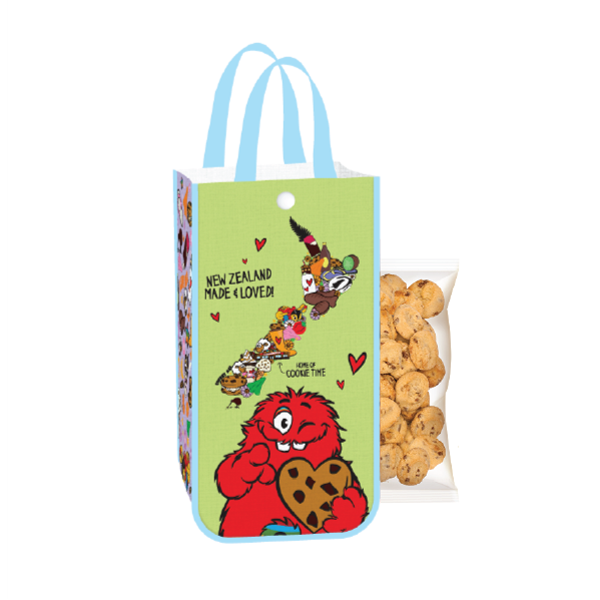 NZ Stickers Tote Bag with 275g Salted Caramel Bites – Munchtime